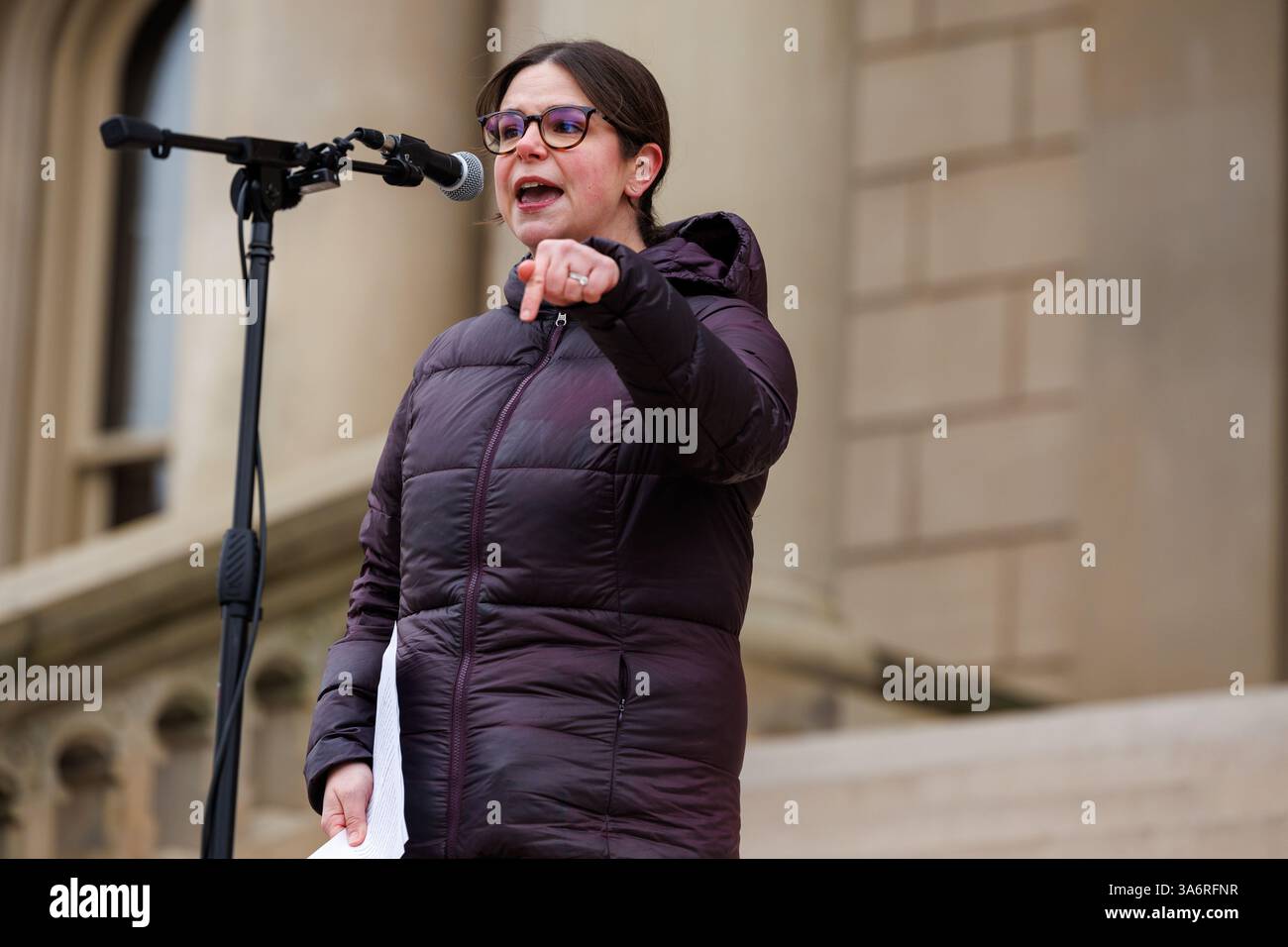 Lansing, USA. 05th Feb, 2025. Michigan state Rep. Laurie Pohutsky, D ...