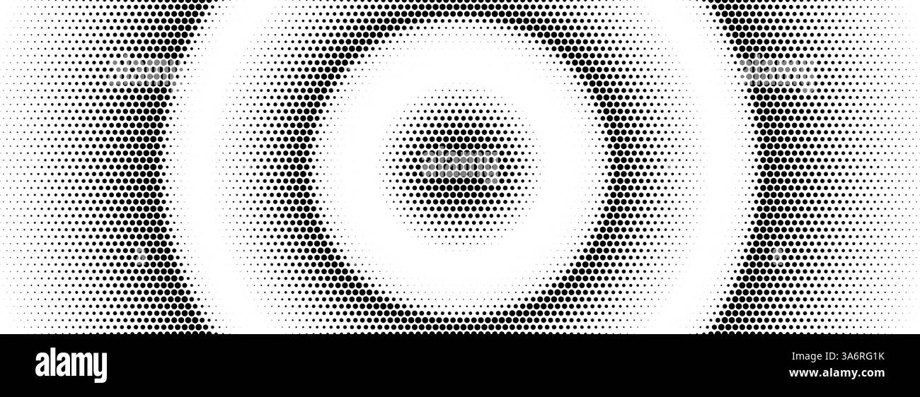 Halftone circle background. Black and white dotted circular gradient ...