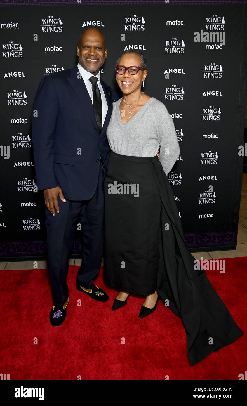 Rob Edwards and Michele Edwards arriving at “The King of Kings ...