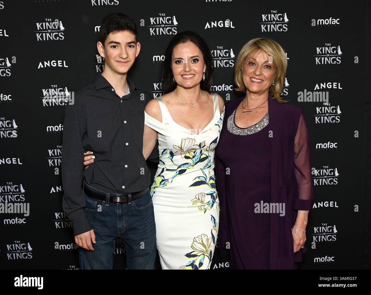 Draco Verta, Danica McKellar and Mahaila McKellar arriving at “The King ...