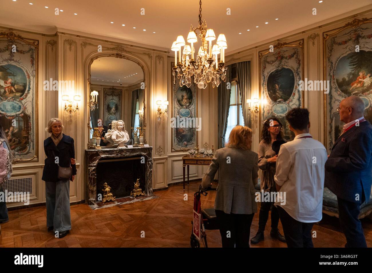 Members of the press attend press preview of The Frick Collection after ...