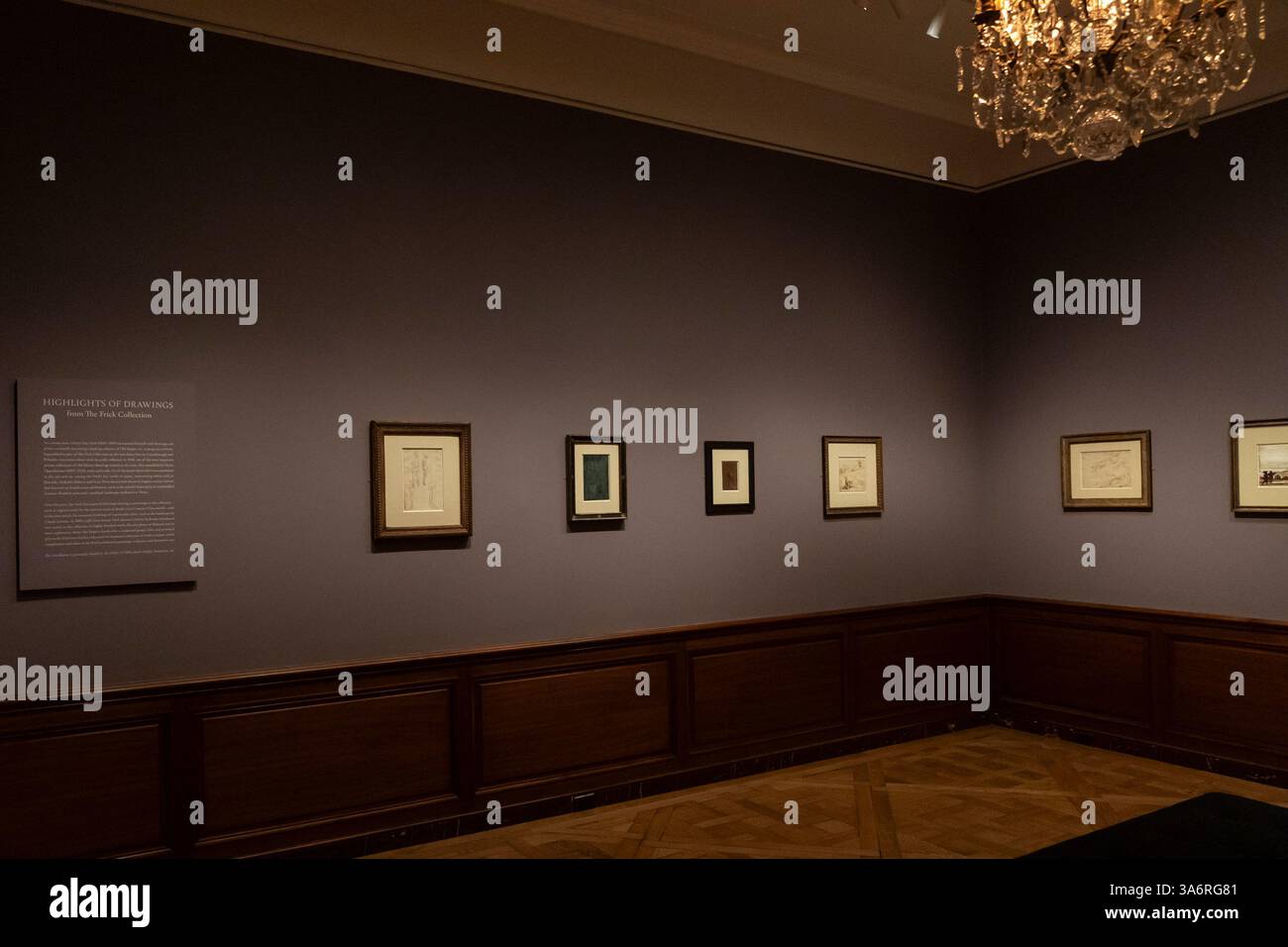 View of a newly created room where drawings on display at The Frick ...