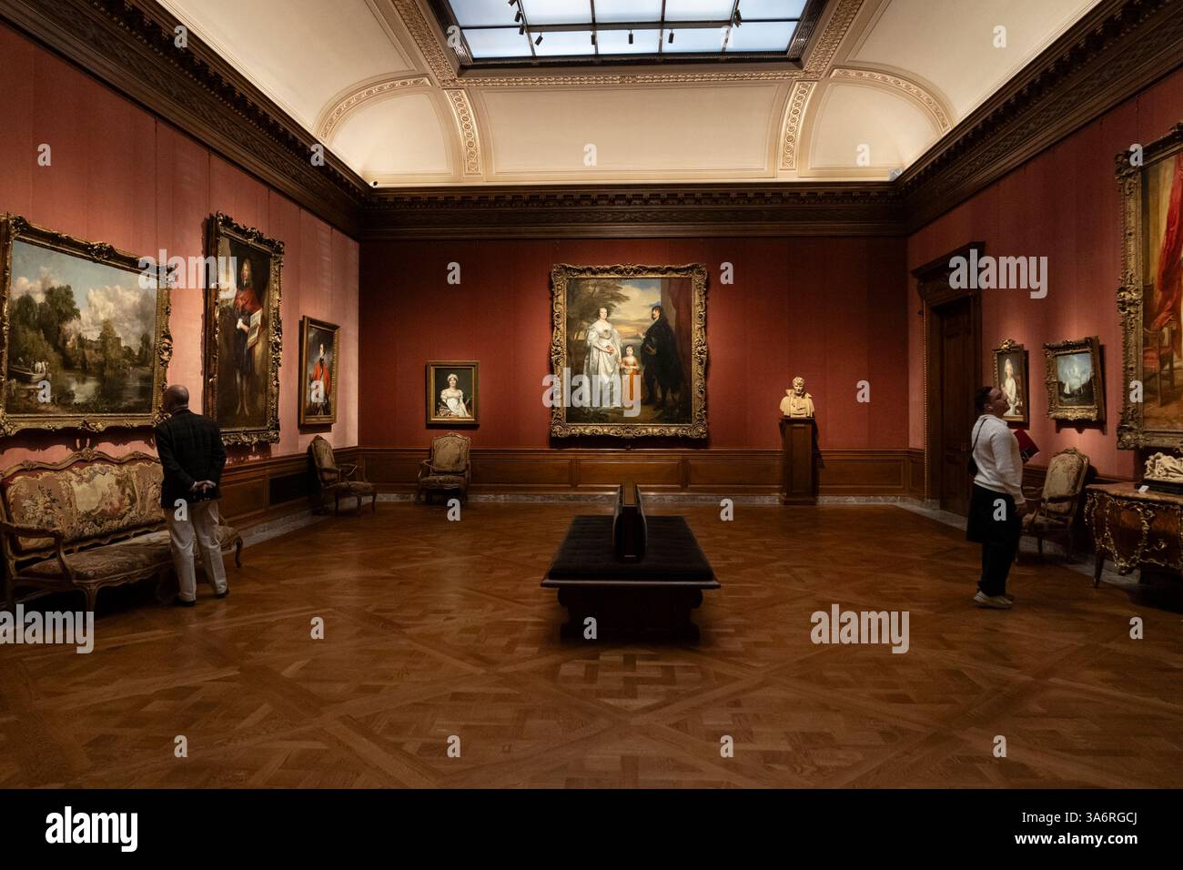 Members of the press attend press preview of The Frick Collection after ...