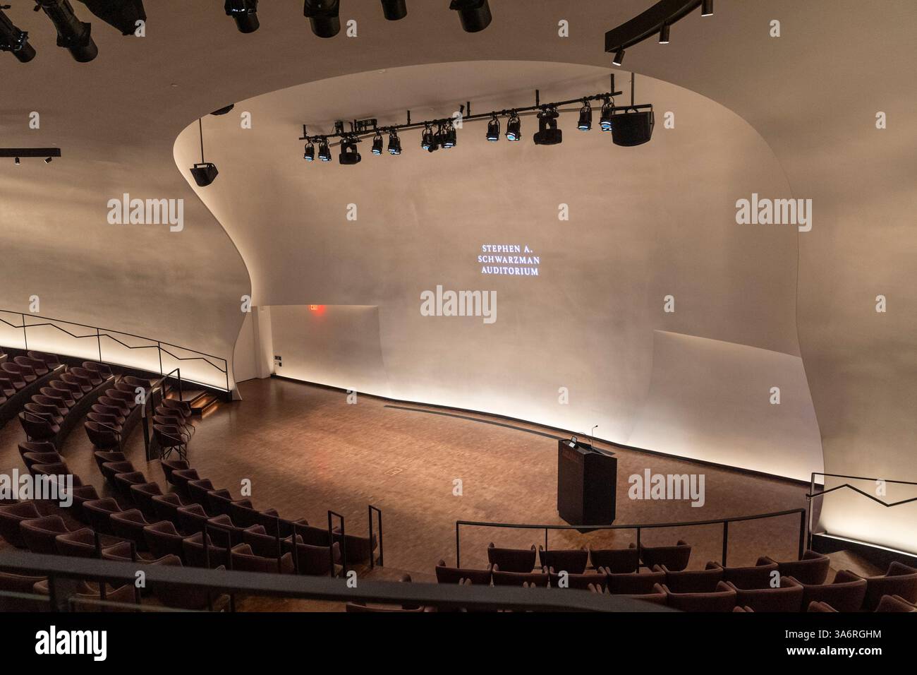 New York, NY, March 25, 2025: View of interior of auditorium built ...
