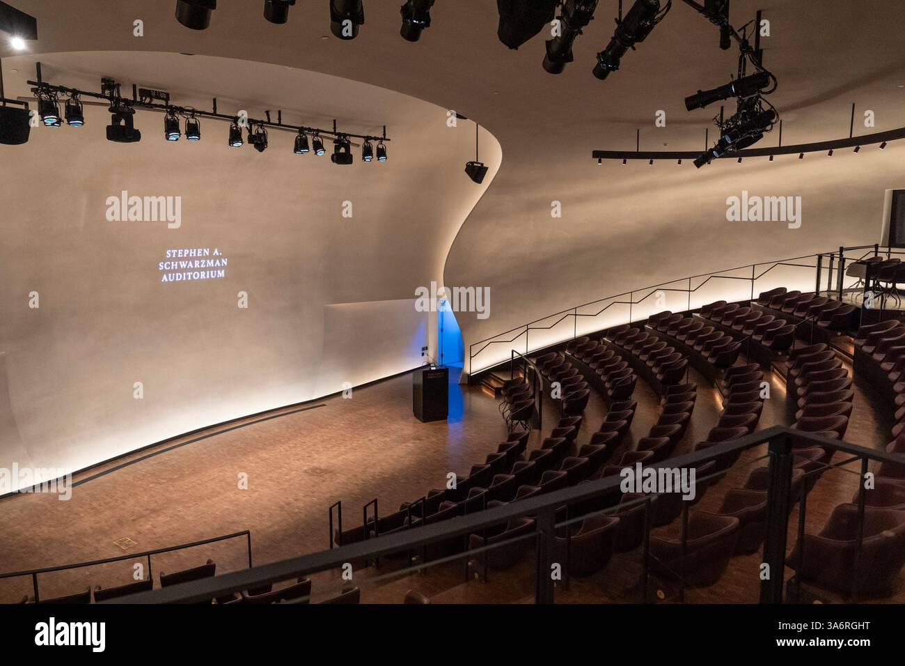 New York, NY, March 25, 2025: View of interior of auditorium built ...