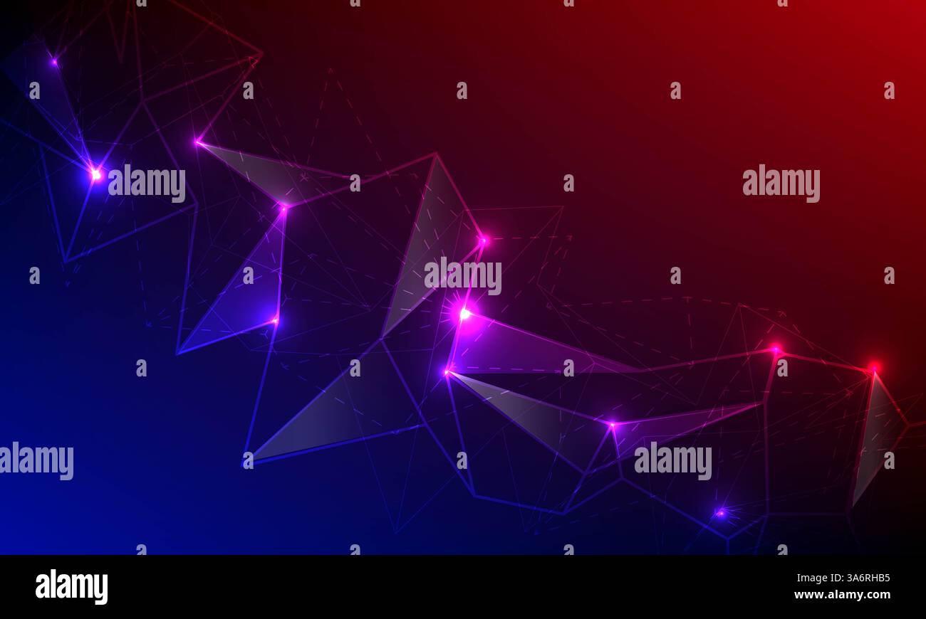 red and blue abstract background,line connection concept,Abstract ...