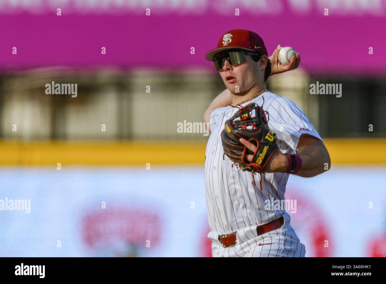 Florida State infielder Drew Faurot (3) in action during an NCAA ...