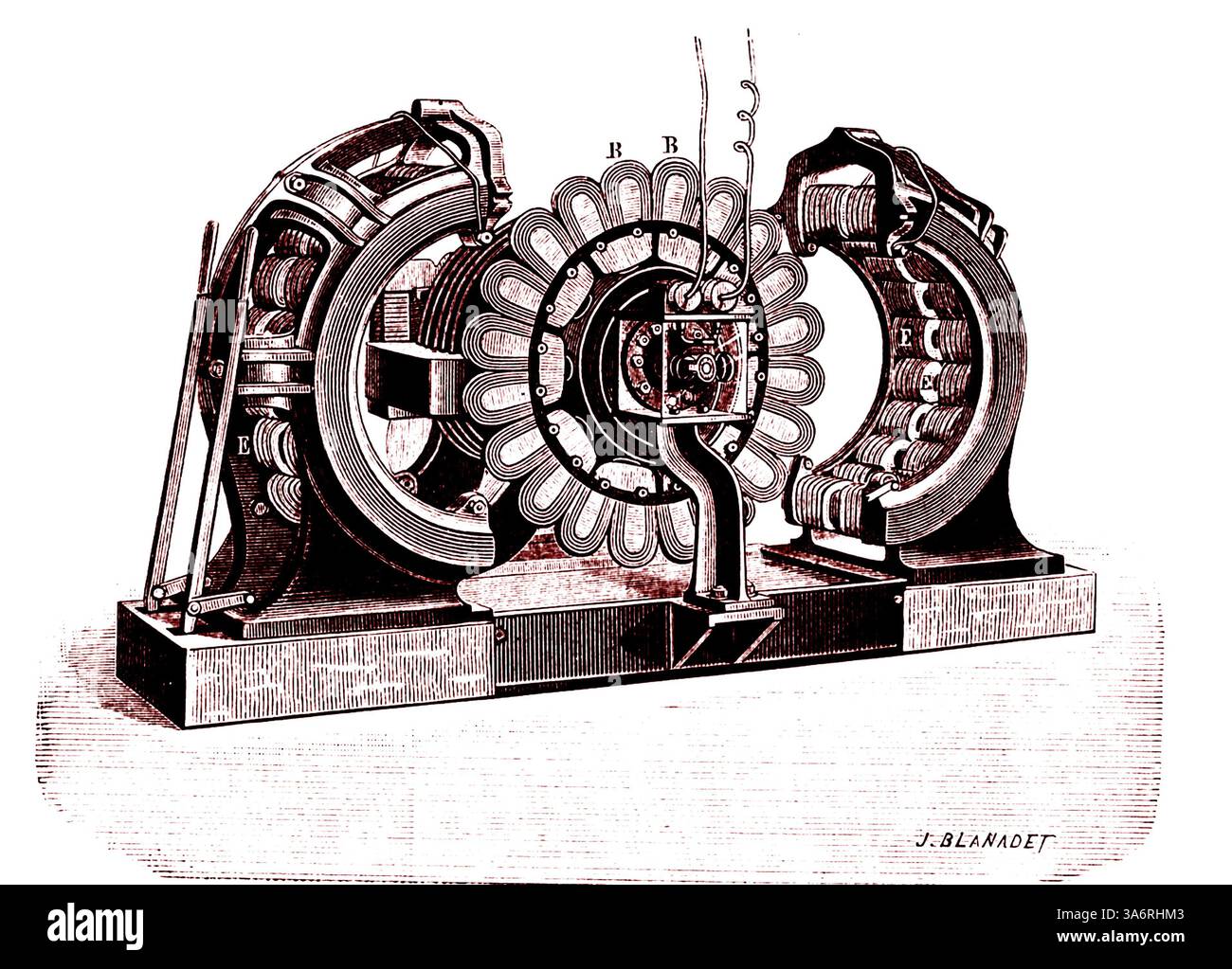 Illustration of the Ferranti dynamo designed by the British electrical ...