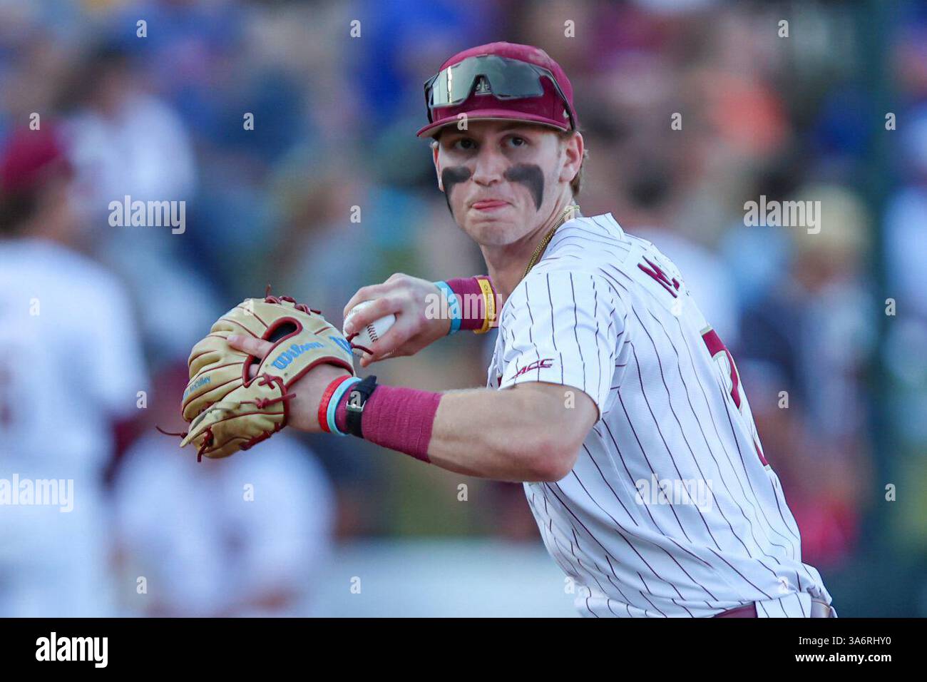 Florida State infielder Carter McCulley (2) in action during an NCAA ...