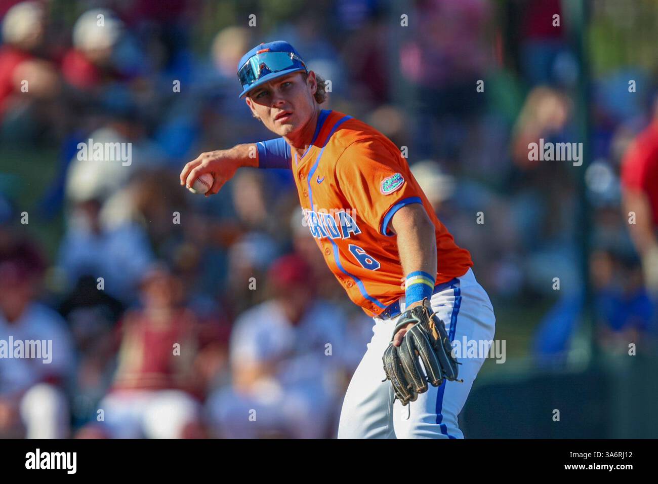 Florida utility Bobby Boser (6) in action during an NCAA baseball game ...