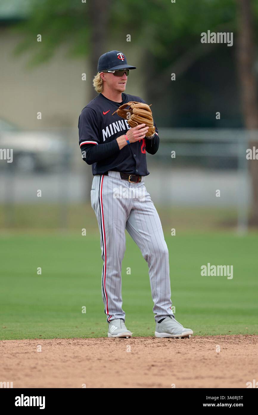 Minnesota Twins shortstop Ben Ross (22) during an MiLB Spring Training ...