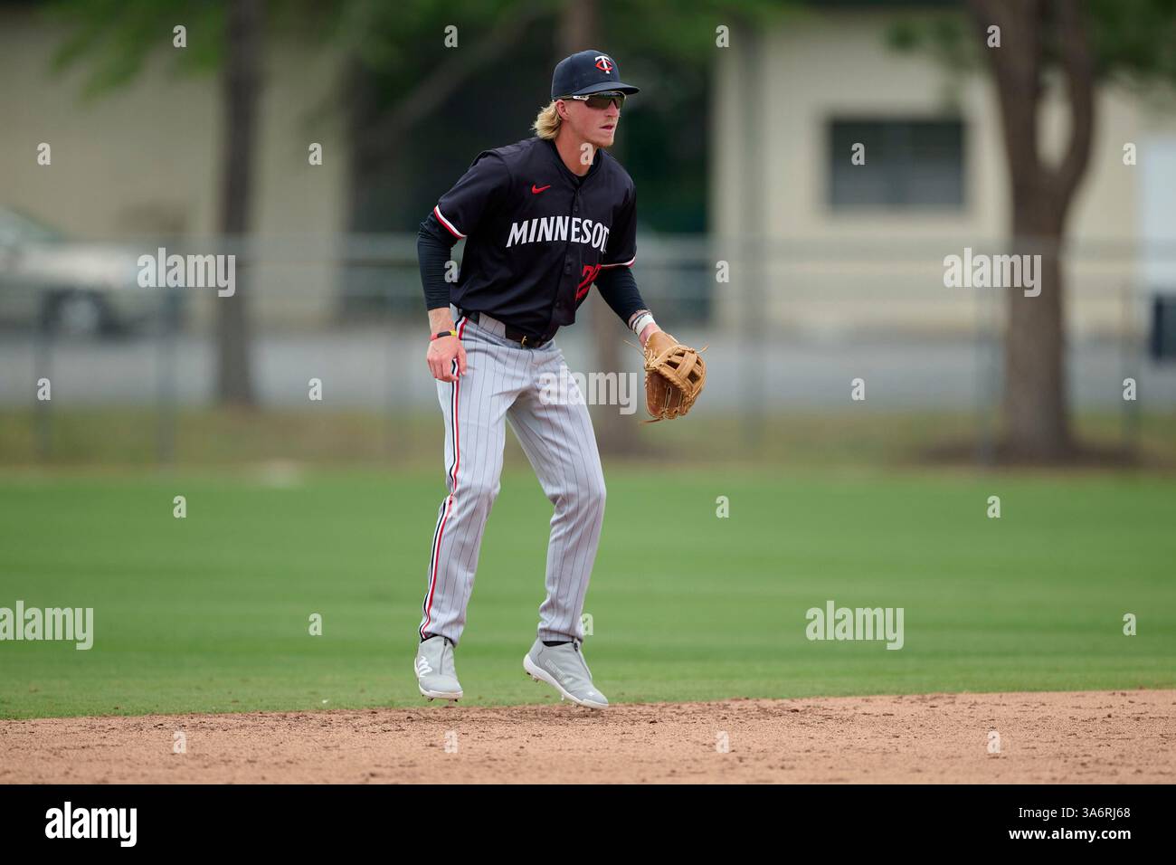 Minnesota Twins shortstop Ben Ross (22) during an MiLB Spring Training ...