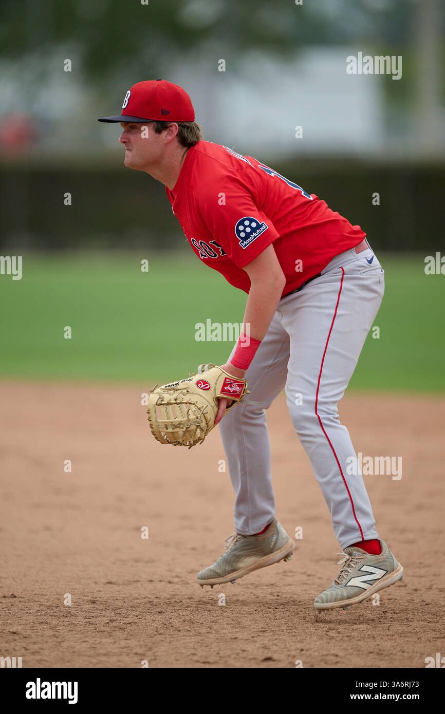 Boston Red Sox first baseman Blaze Jordan (19) during an MiLB Spring ...