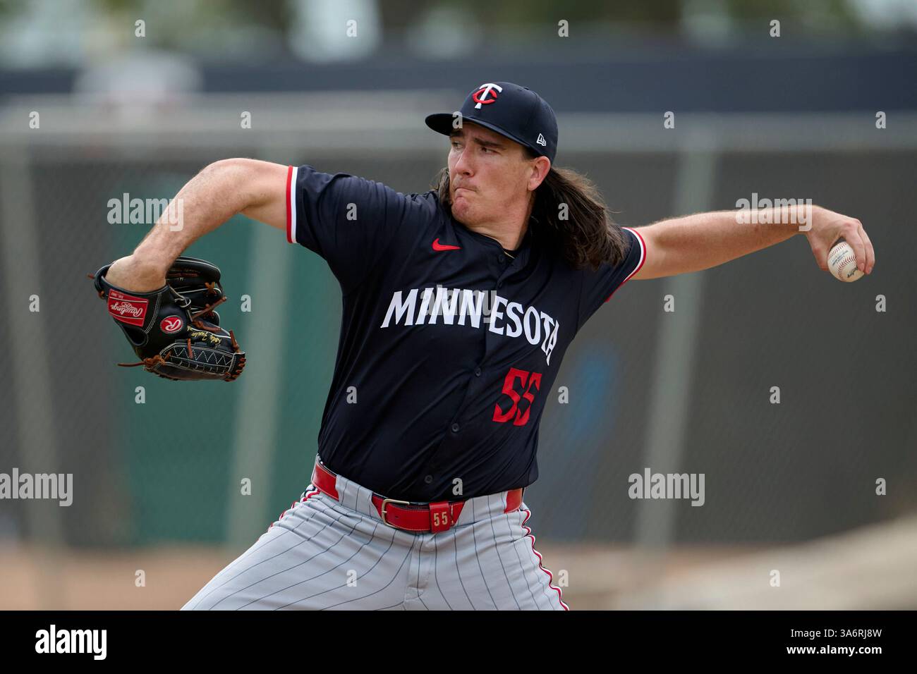 Minnesota Twins pitcher Kody Funderburk (55) during an MiLB Spring ...