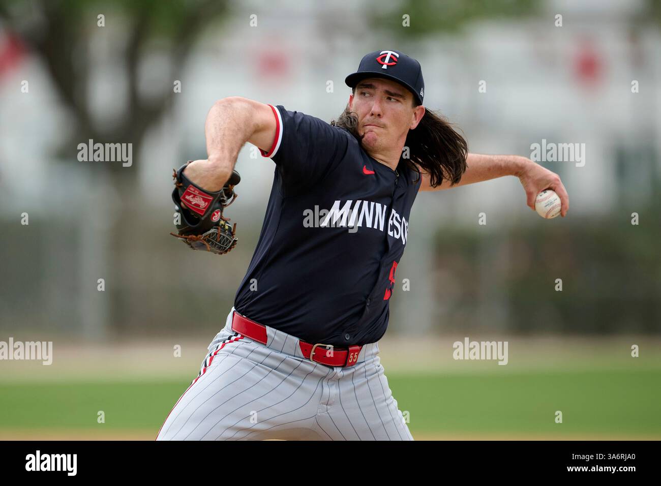 Minnesota Twins pitcher Kody Funderburk (55) during an MiLB Spring ...