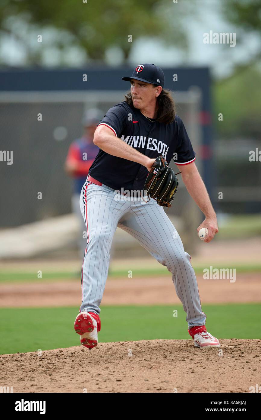 Minnesota Twins pitcher Kody Funderburk (55) during an MiLB Spring ...