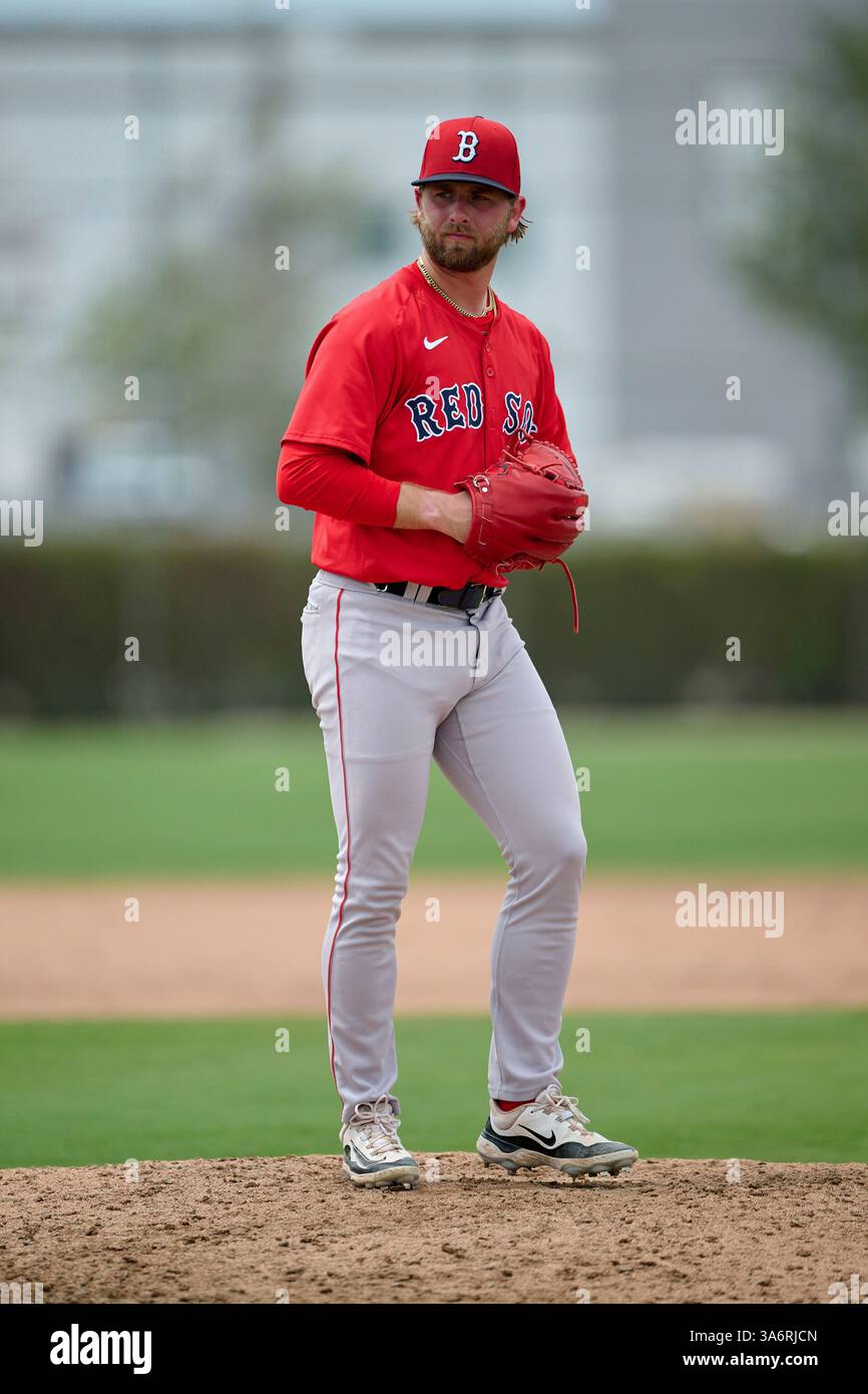 Boston Red Sox pitcher Dalton Rogers (81) during an MiLB Spring ...