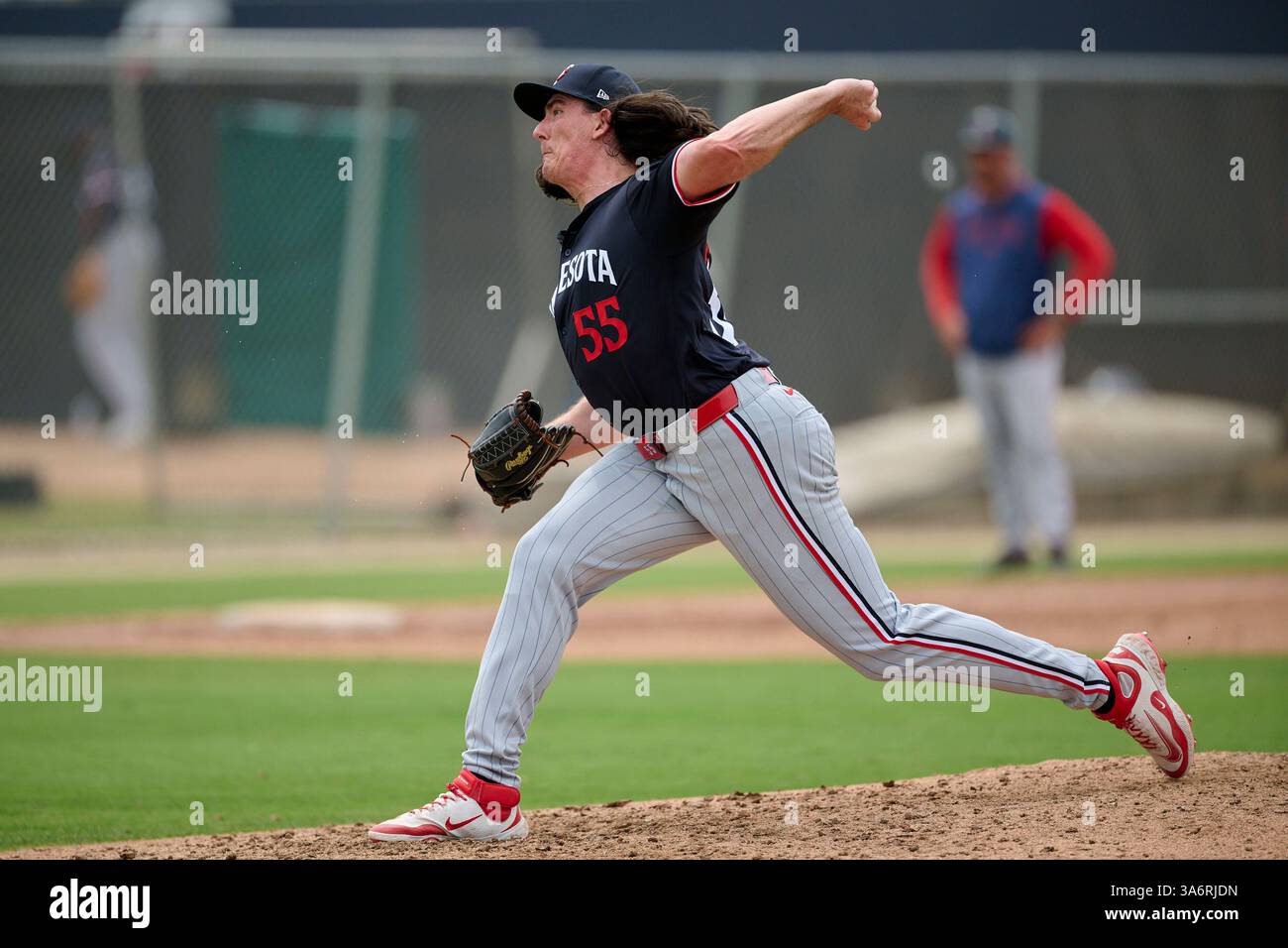 Minnesota Twins pitcher Kody Funderburk (55) during an MiLB Spring ...