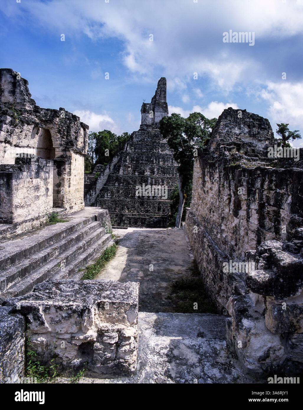 Tikal National Park and Archaeological Zone, central acropolis and ...