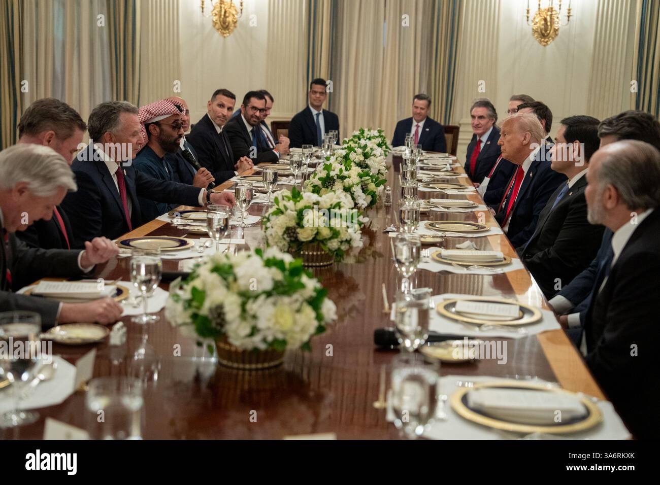 President Donald Trump meets with Sheikh Tahnoon bin Zayed Al Nahyan ...