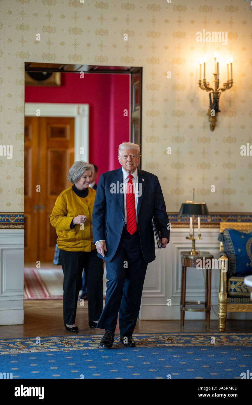 President Donald Trump signs an Executive Order to dismantle the ...