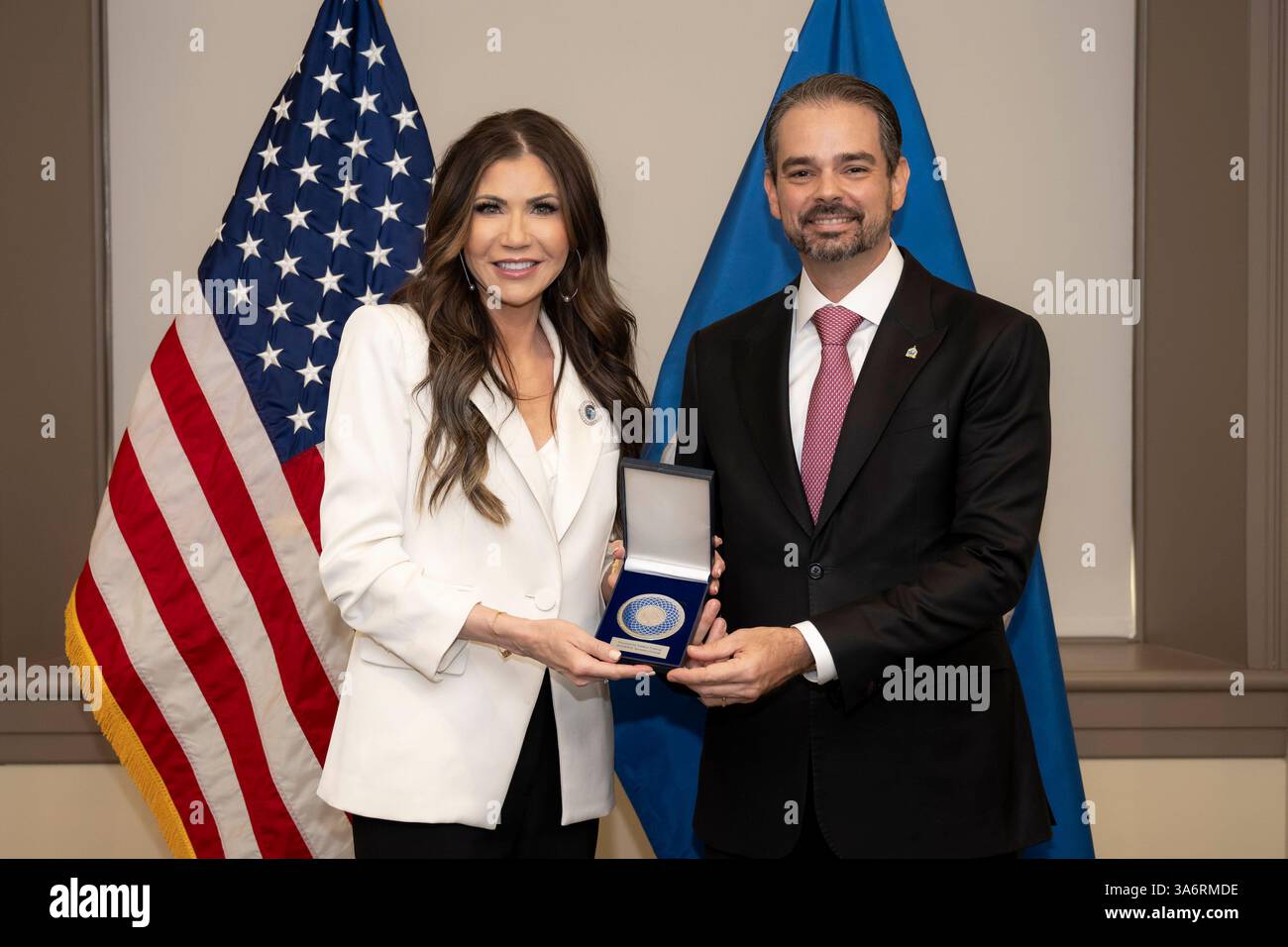 Department of Homeland Security (DHS) Secretary Kristi Noem meets with ...