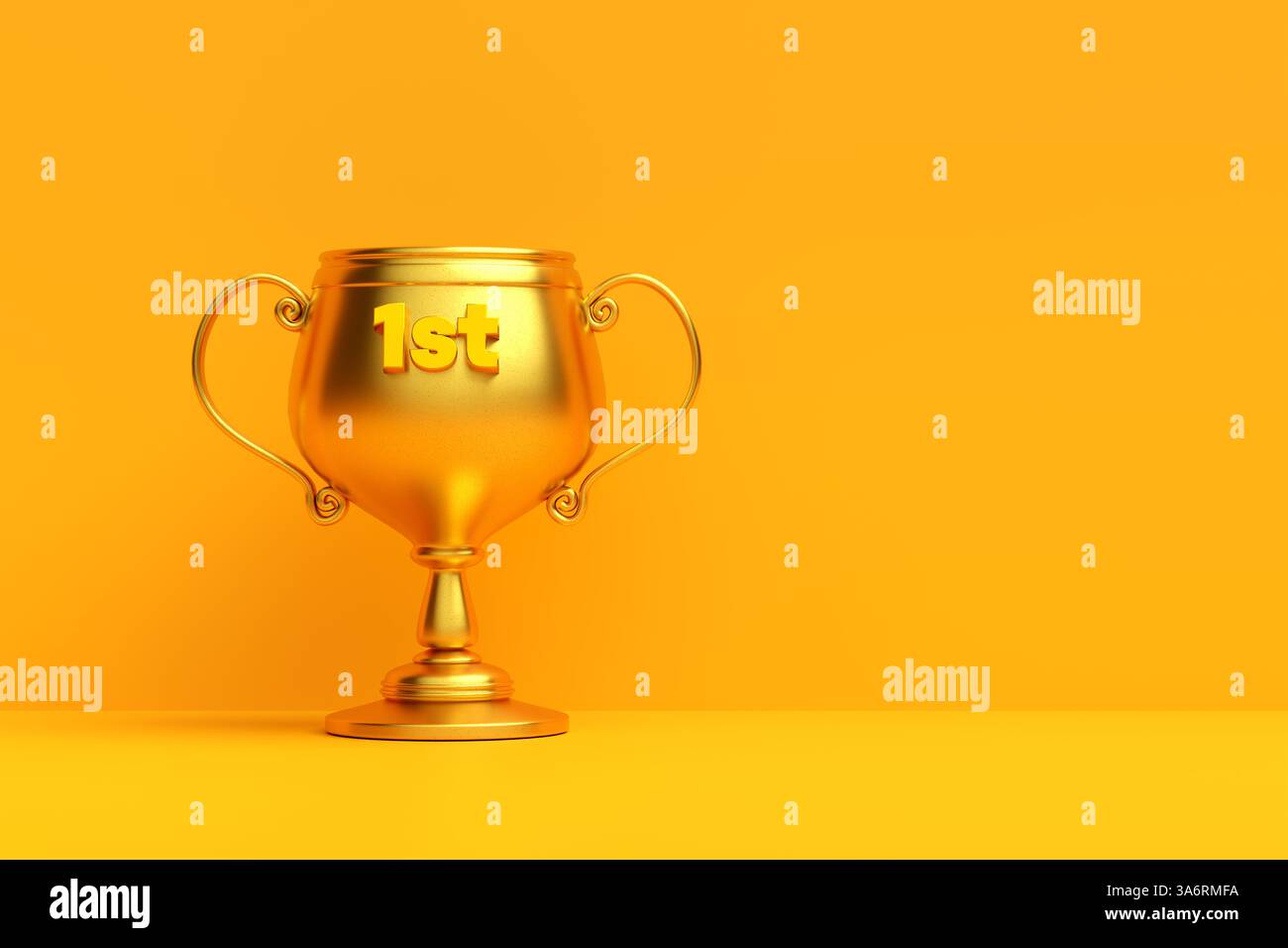 Golden trophy with the number one displayed, celebrating a first-place ...