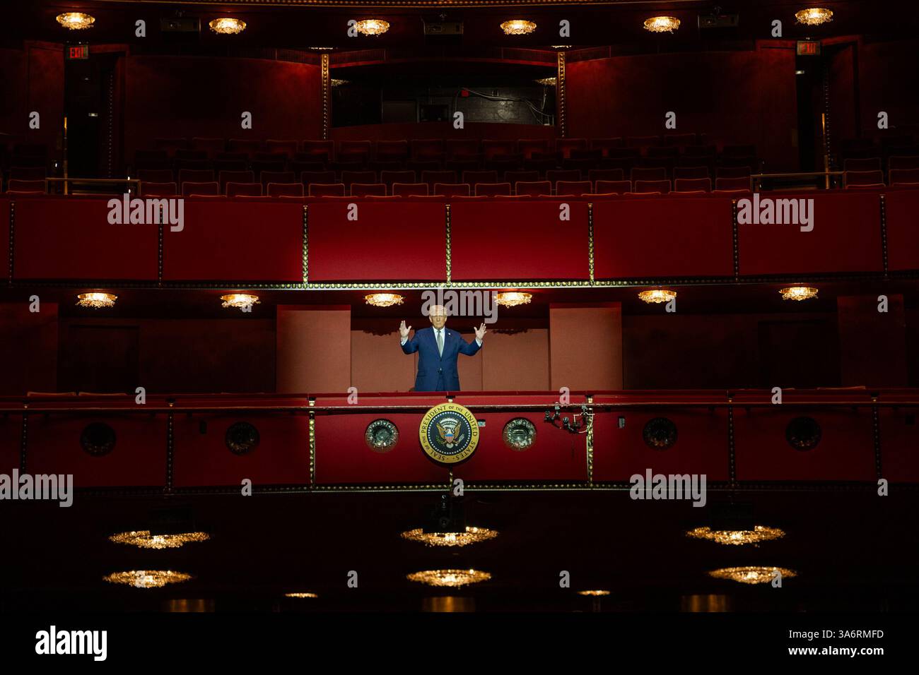 President Donald Trump participates in a Kennedy Center Board Meeting ...