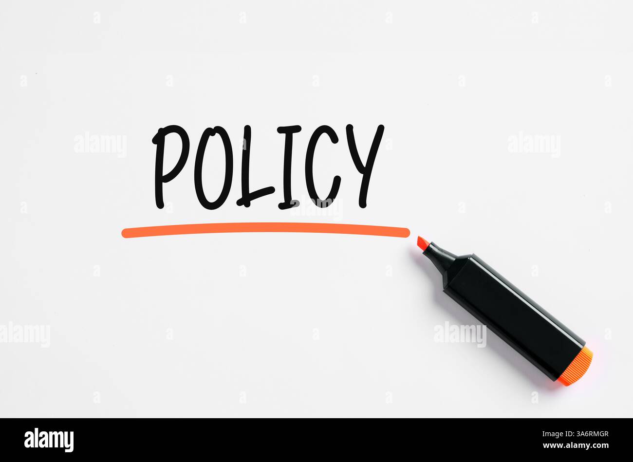 Policies and procedures concept. The word policy highlighted with a ...
