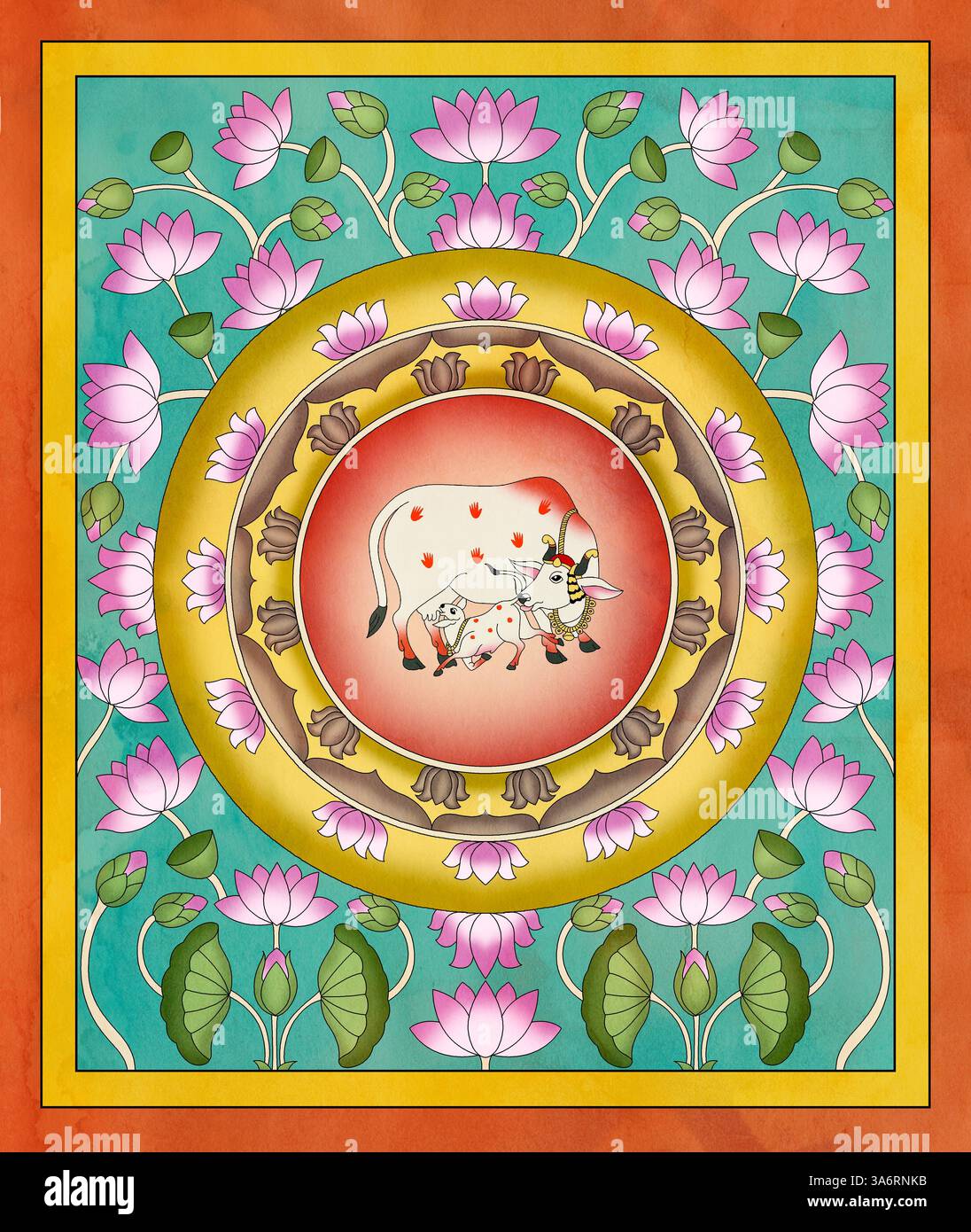 Pichwai design hi-res stock photography and images - Alamy