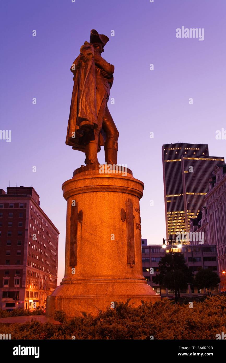 Major General Philip Schuyler Statue, Albany, New York State, USA Stock ...