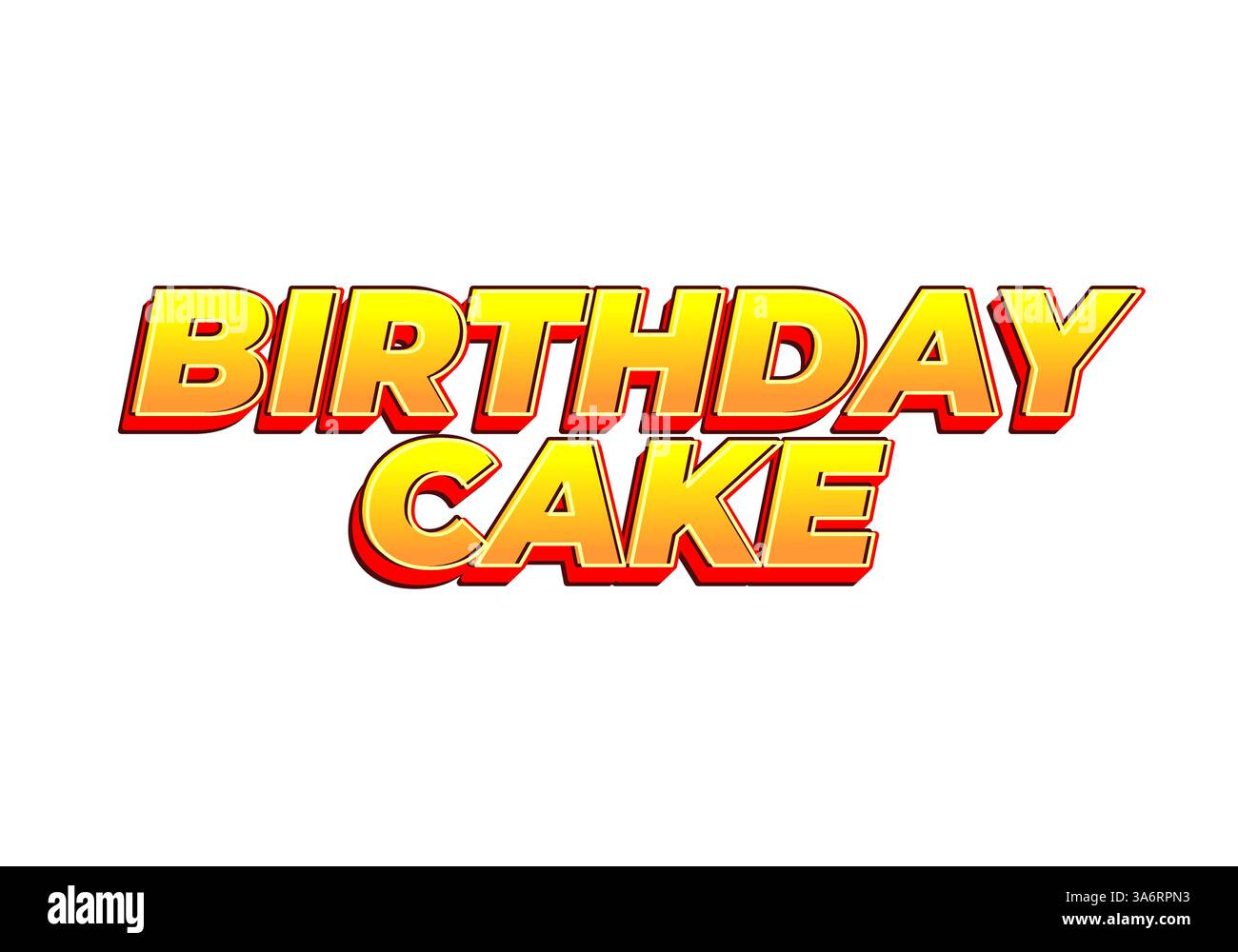 Birthday cake. Text effect design with bold fonts for advertising needs ...