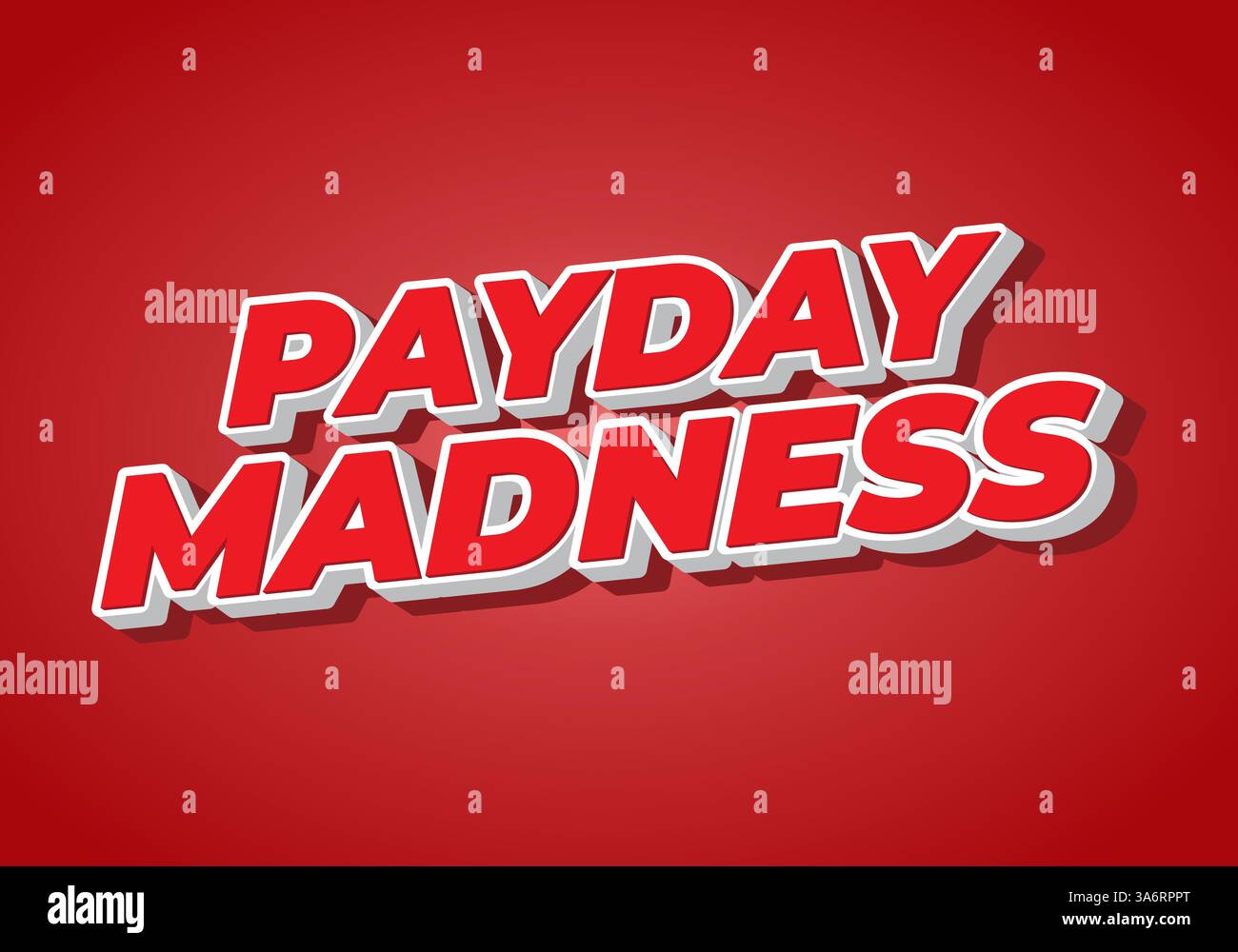 Payday madness. Text effect design in bold font type. for promotional ...