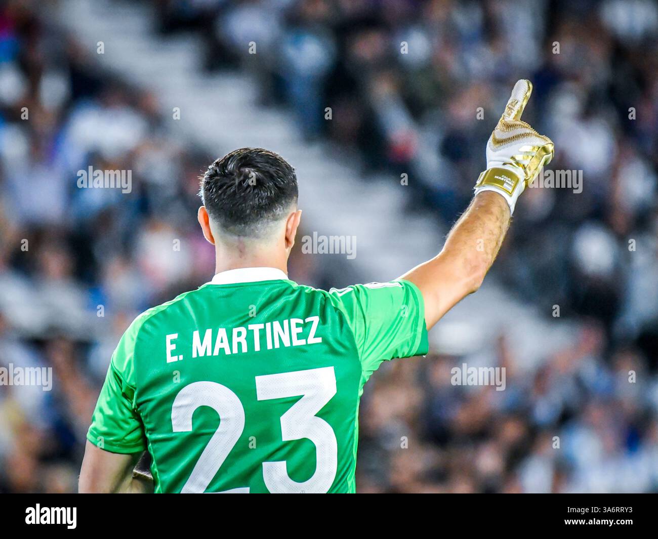 Buenos Aires, Argentina. March 26, 2025. Emiliano Dibu Martinez in the match between Argentina ...