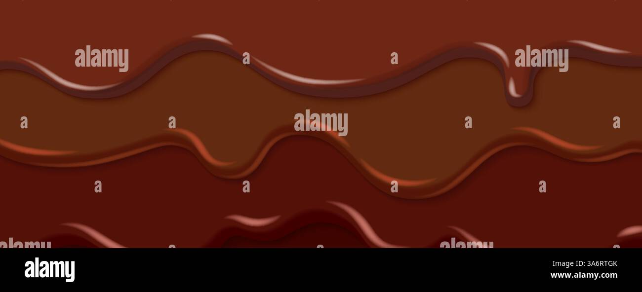 Melted chocolate texture with smooth flowing drops, swirls and curves ...