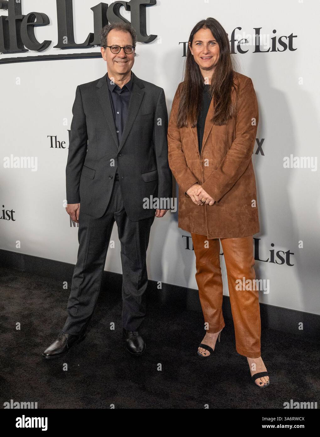 New York, USA. 26th Mar, 2025. Adam Brooks and Liza Chasin attend premiere of Netflix 'The Life ...