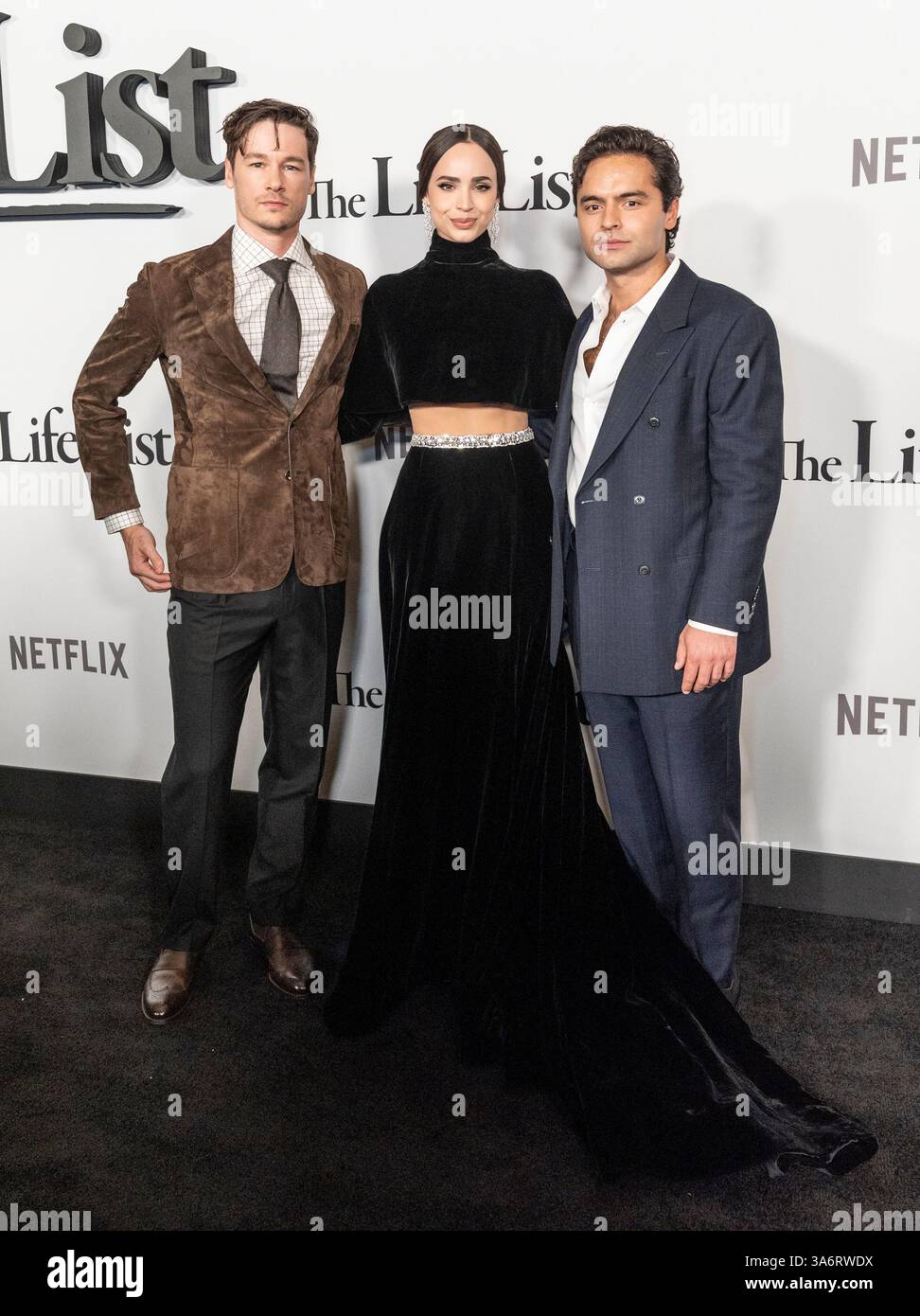 Kyle Allen, Sofia Carson wearing dress by Stephane Rolland and jewelry ...