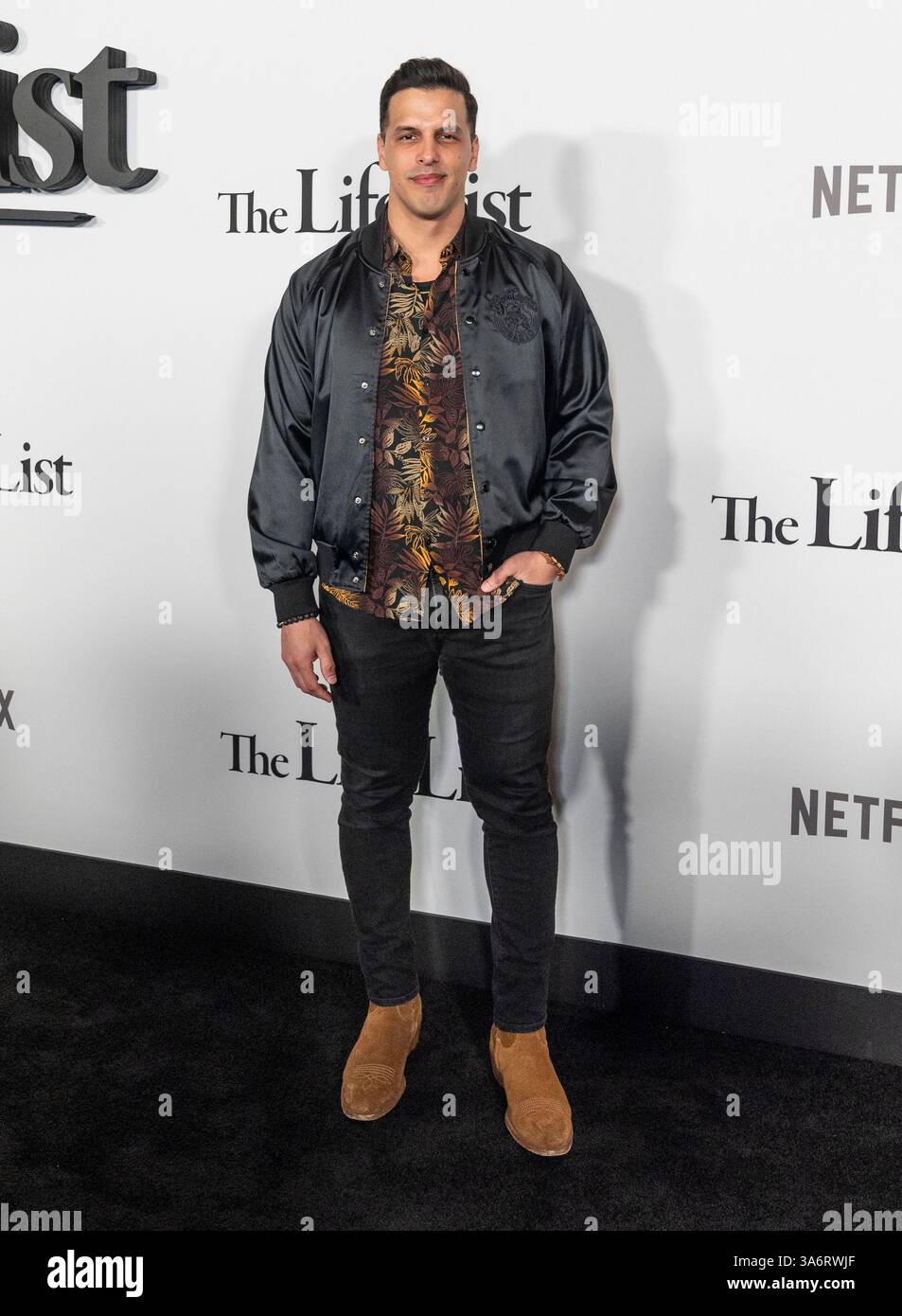 New York, NY, March 25, 2025: Chris Leoni attends premiere of Netflix 'The Life List' at The ...