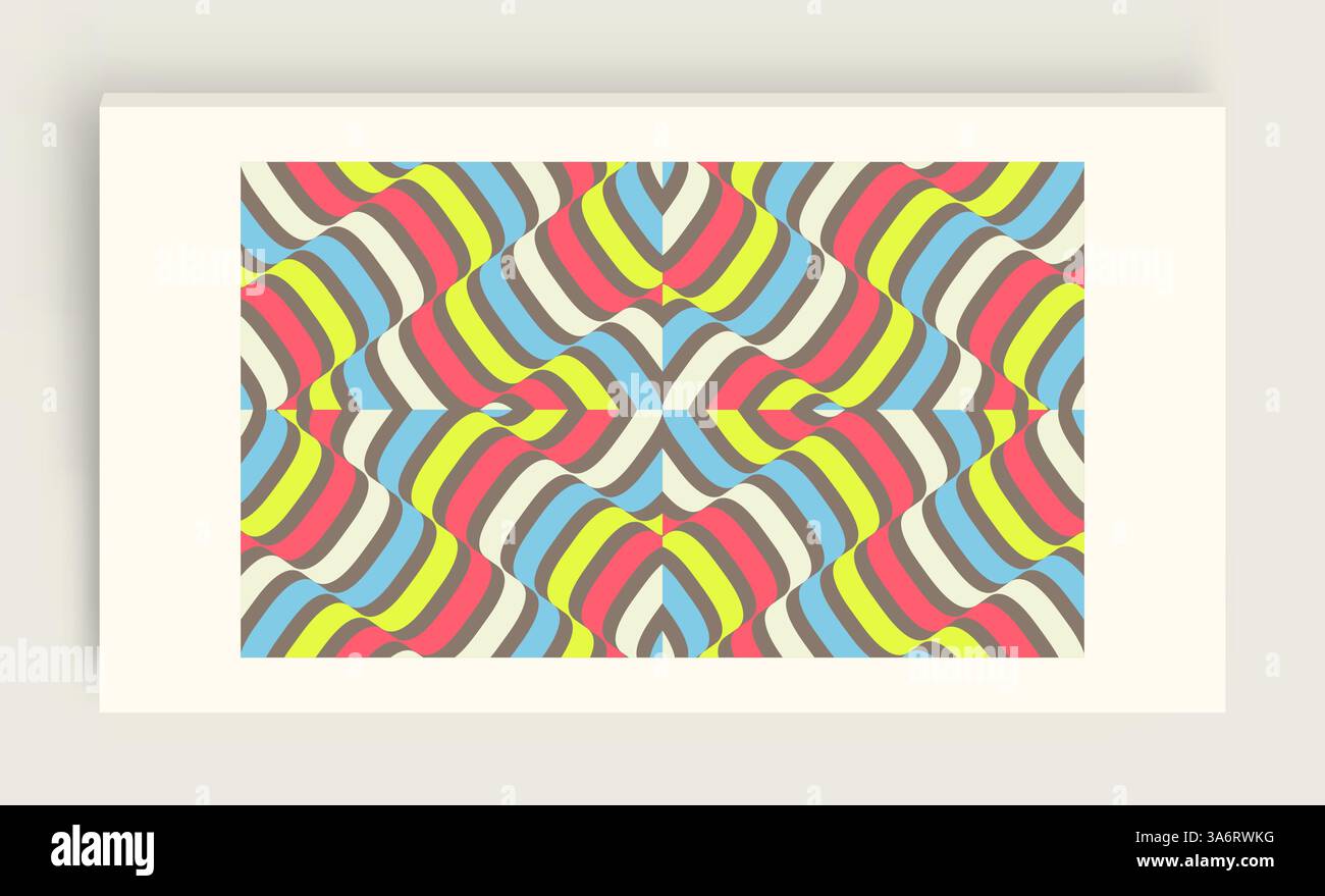 Pattern with optical illusion. Simple graphic design. Abstract dynamic ...