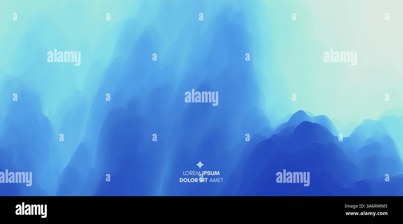 Blue abstract ocean seascape. Sea surface. Realistic landscape with ...