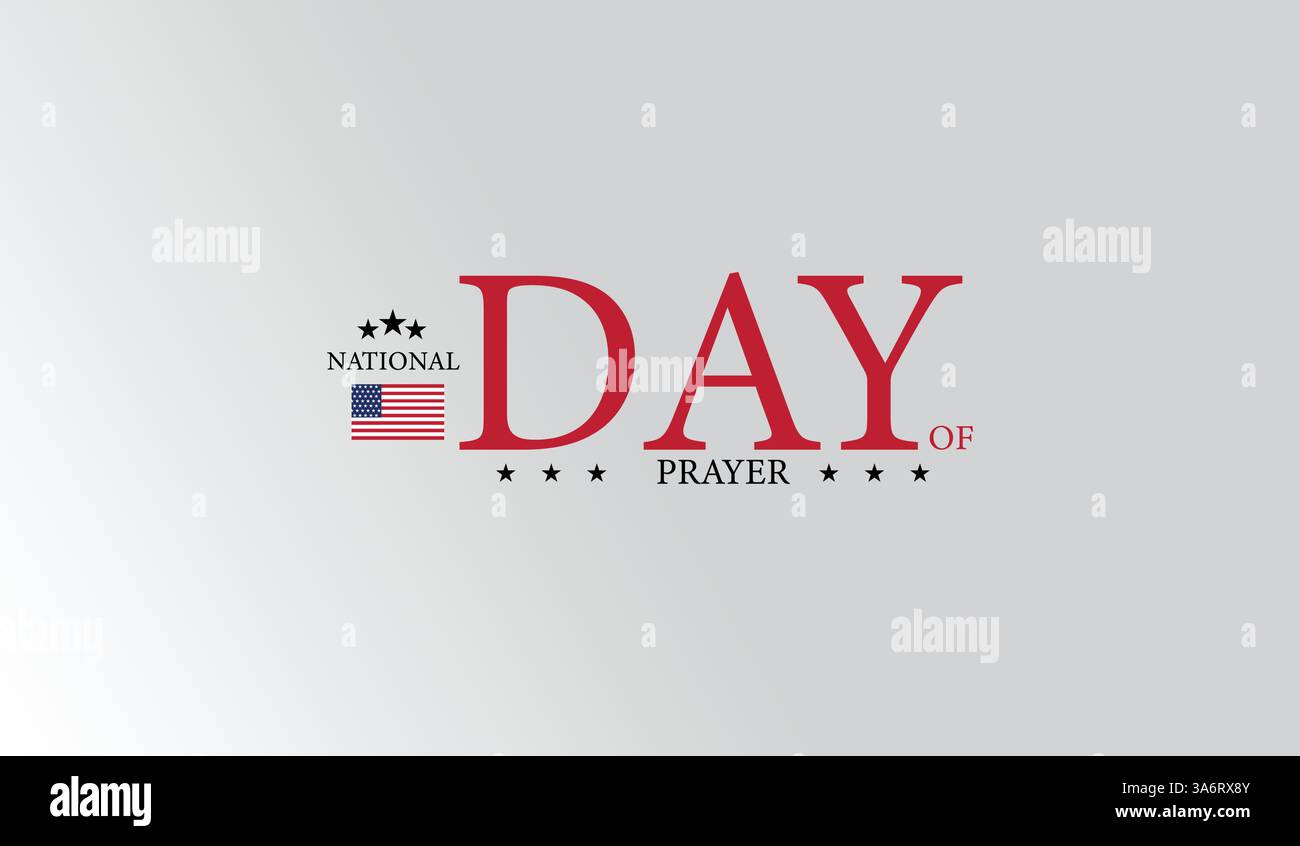 United in Spirit Commemorating the National Day of Prayer Stock Vector ...