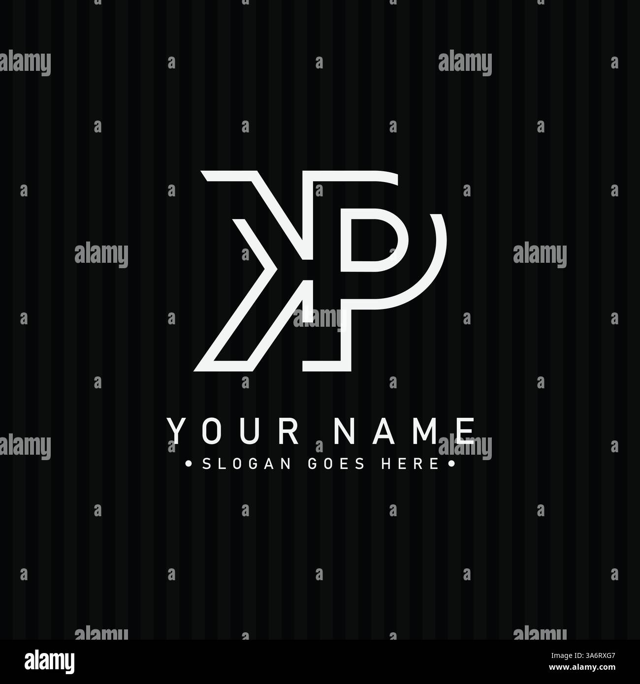 Vector Template for Initial Letter KP Logo - Elegant Monogram Logo for ...