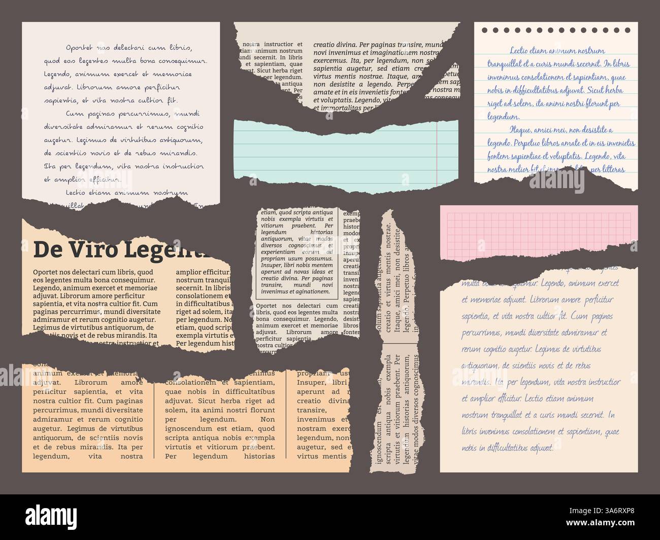 Pieces paper sheets isolated Stock Vector Images - Alamy