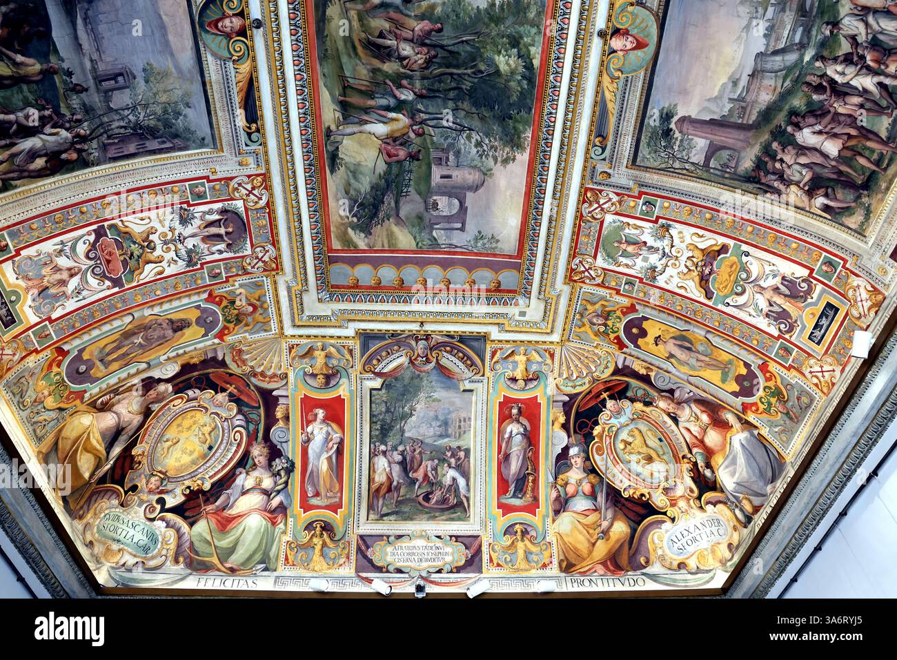 Painted ceiling in Palazzo Barberini in Rome Italy Stock Photo - Alamy