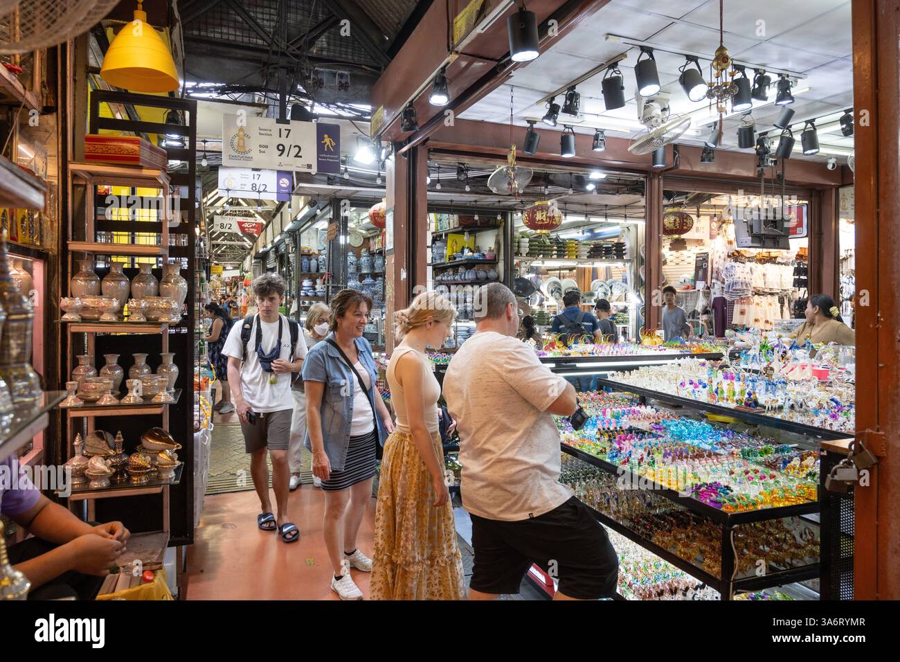 Bangkok, Thailand. March 22nd 2025. Shopping for traditional Thai gifts ...