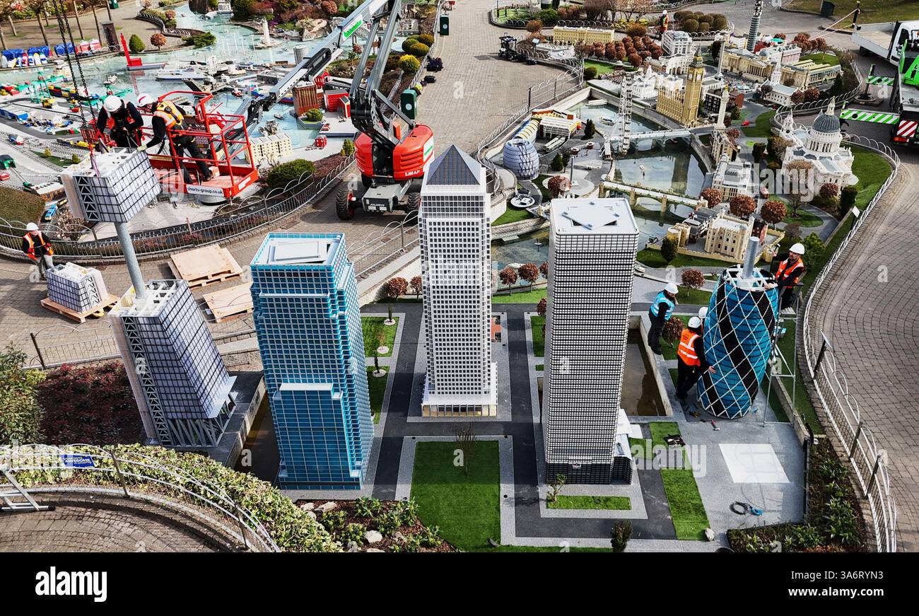 Model makers assemble a replica of 122 Leadenhall Street, also known as ...