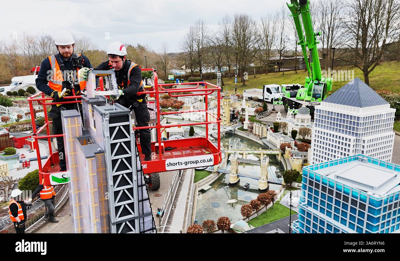 Model makers assemble a replica of 122 Leadenhall Street, also known as ...