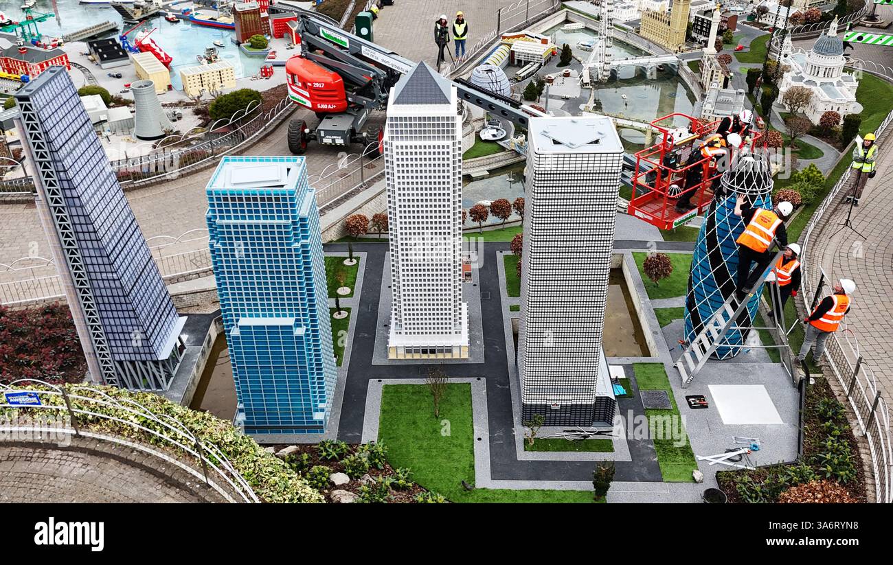 Model makers assemble a replica of 30 St. Mary Axe, also know as the ...