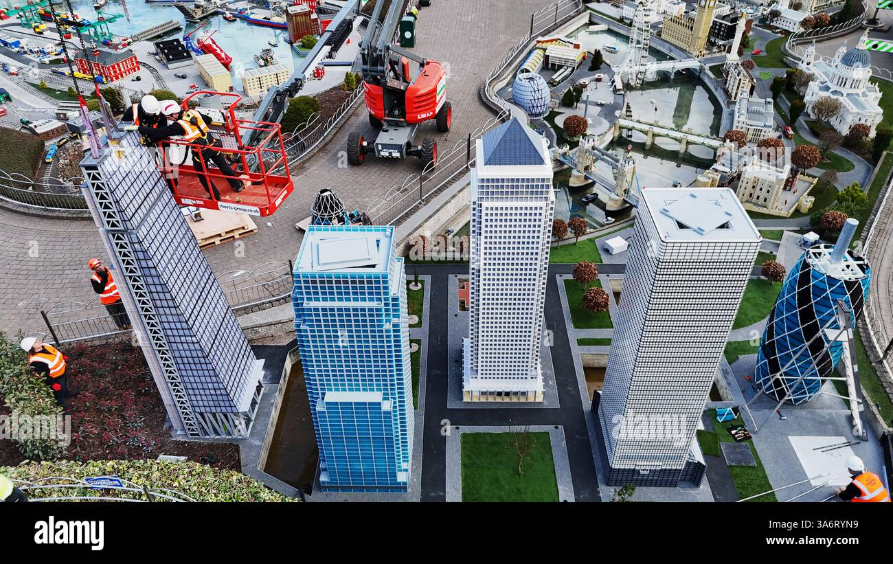 Model makers assemble a replica of 122 Leadenhall Street, also known as ...