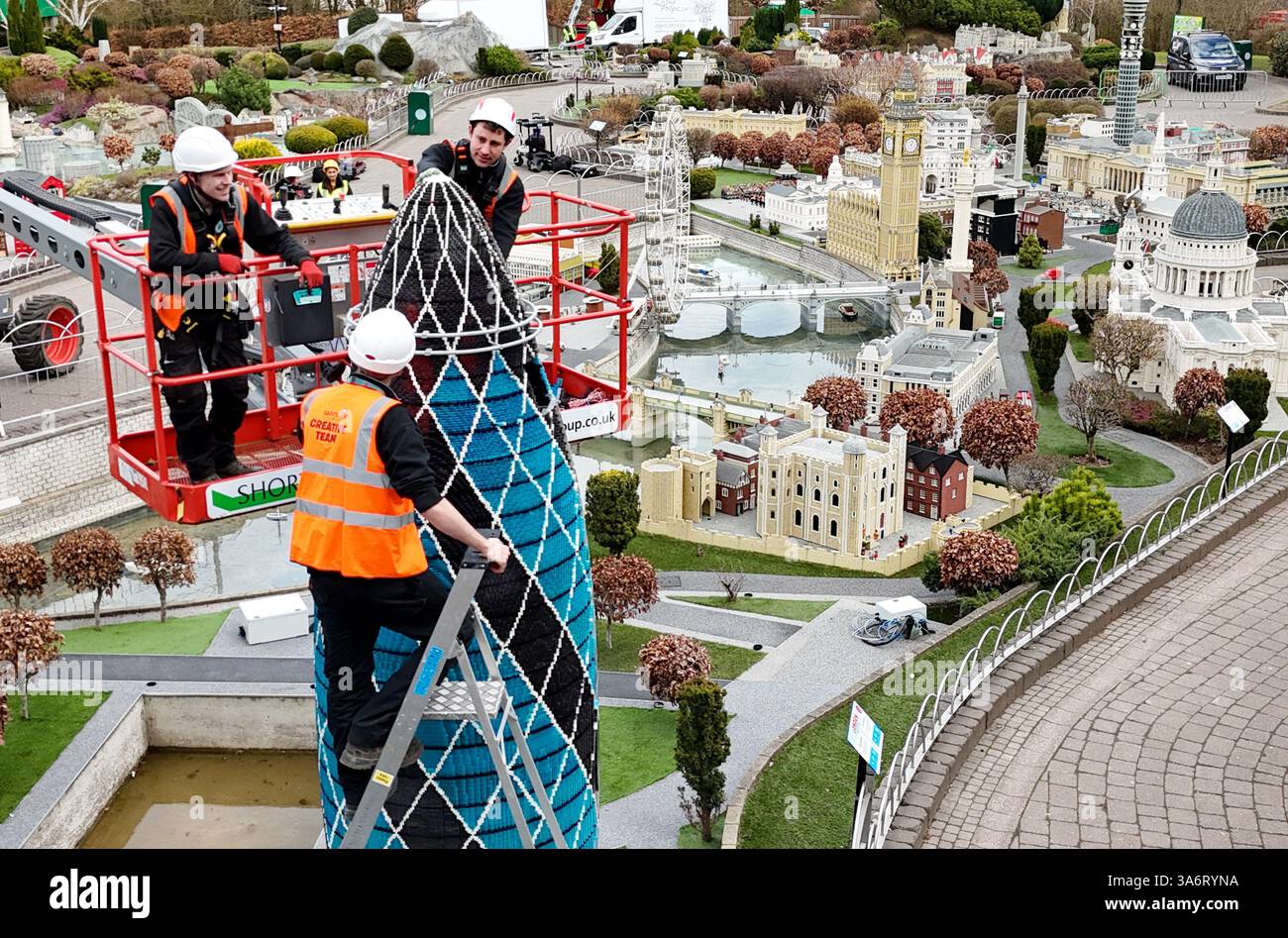 Model makers assemble a replica of 30 St. Mary Axe, also know as the ...
